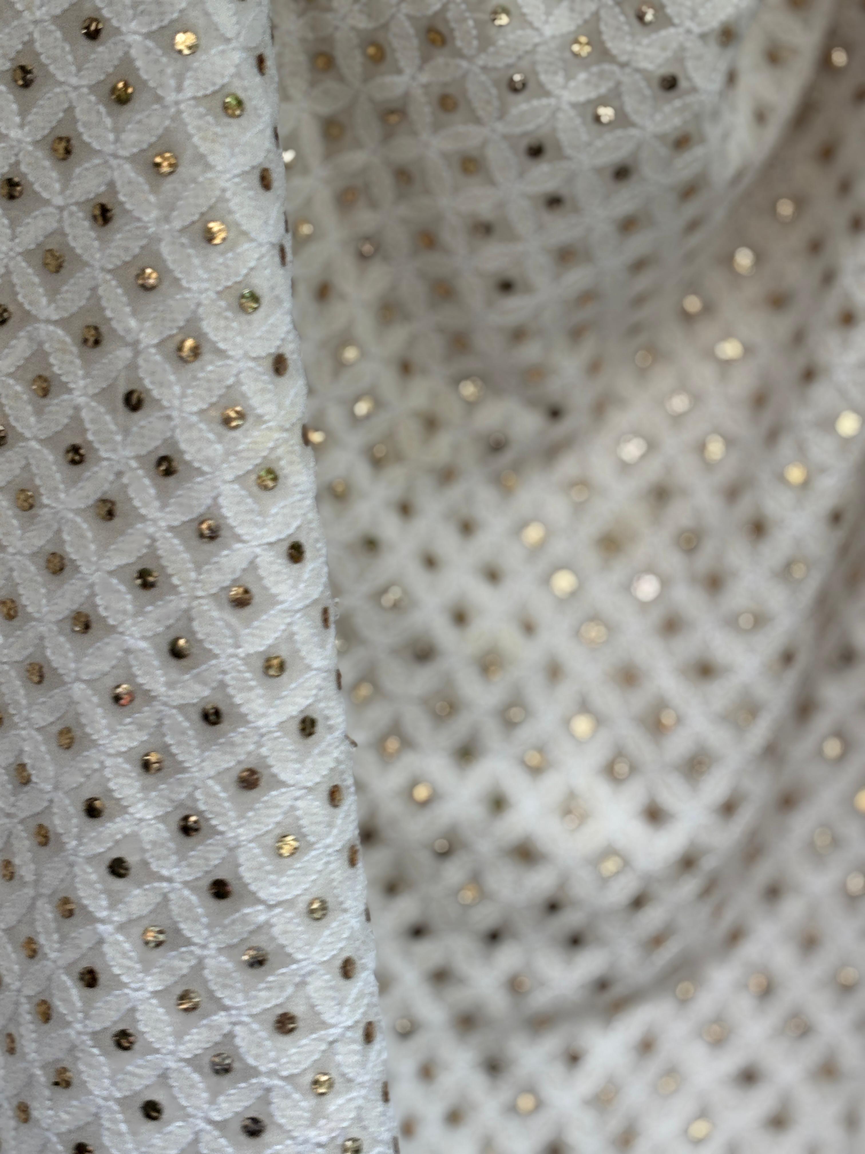 Embroidered mukesh ,a traditional Indian embroidery 44" wide and 3 yar ...
