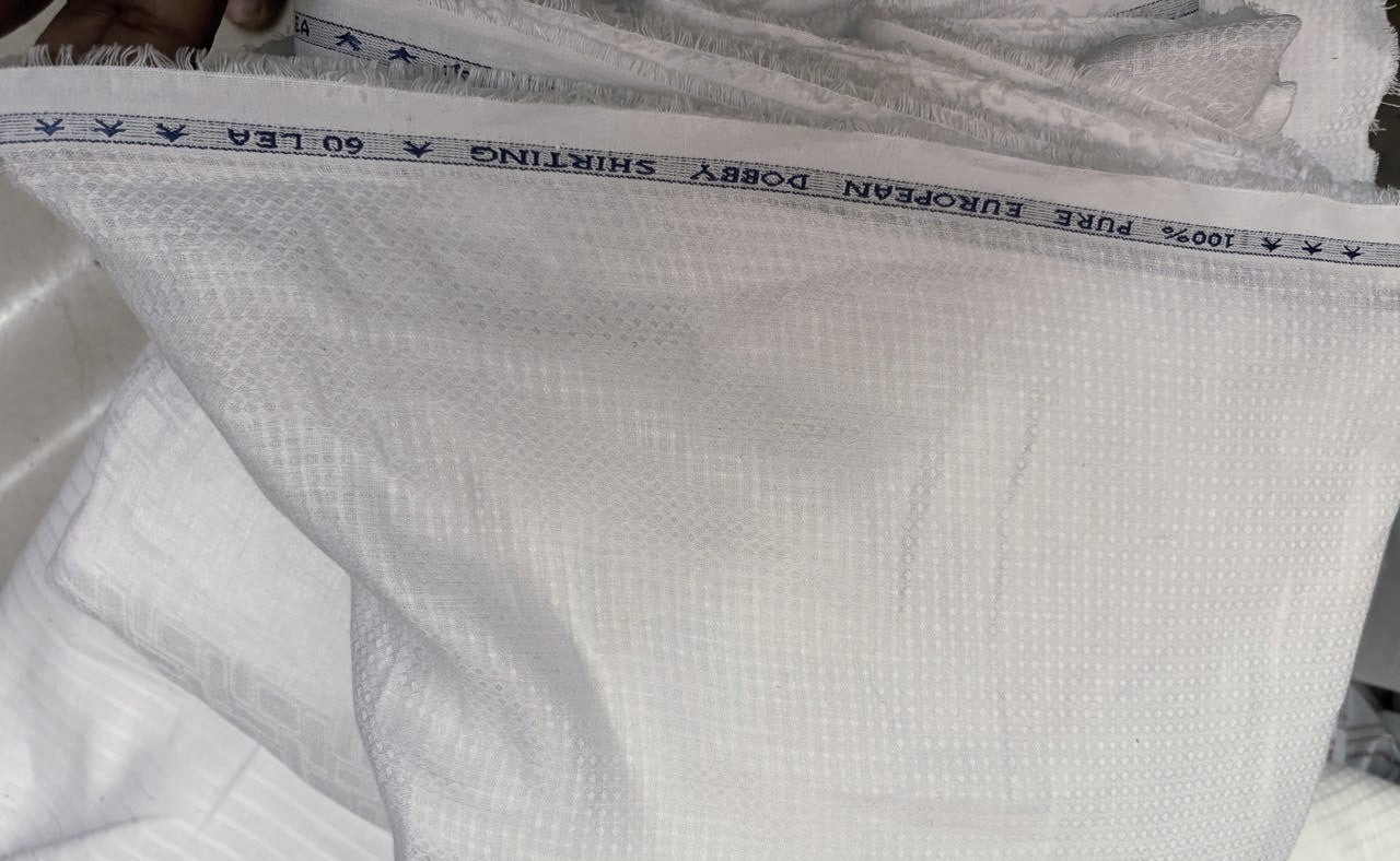 100% pure Linen 60 Lea Fabric dobby shirting 58" wide [18998] – The ...