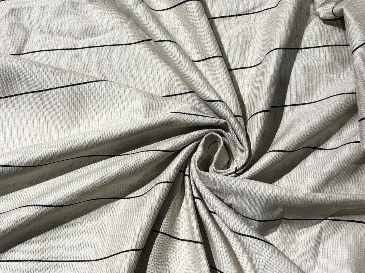 Viscose flax stripe 55” inches width [16455] – The Fabric Factory