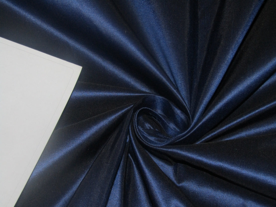 100% Pure SILK TAFFETA FABRIC Deep Blue color RAPIER PREMIUM QUALITY 6 ...