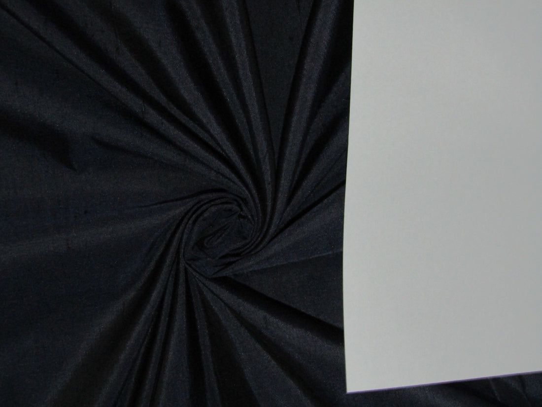 100% PURE SILK DUPIONI FABRIC NAVY RAPIER LOOM color 44" wide WITH SLU ...