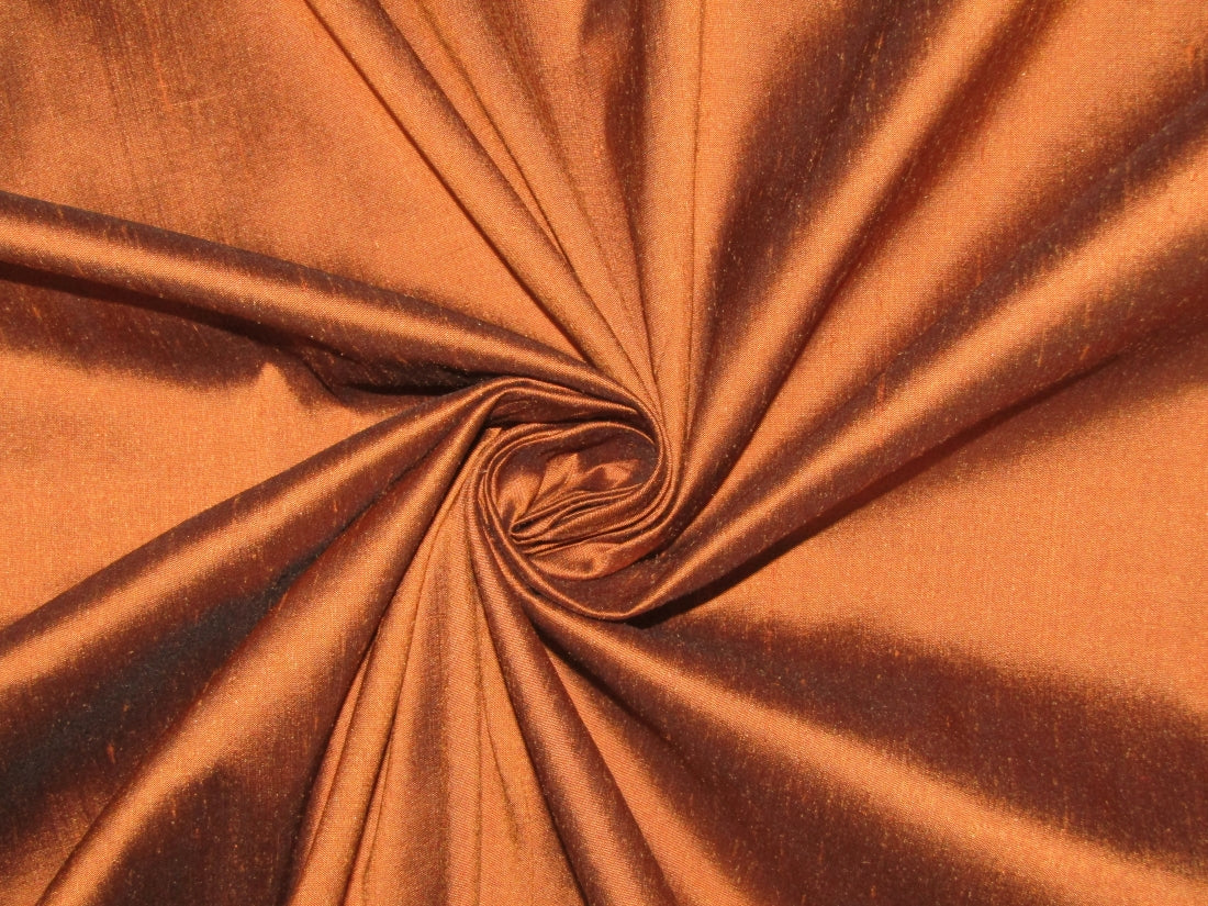 100% Pure silk dupion fabric RUST color 54" wide DUP344[2] – The Fabric ...