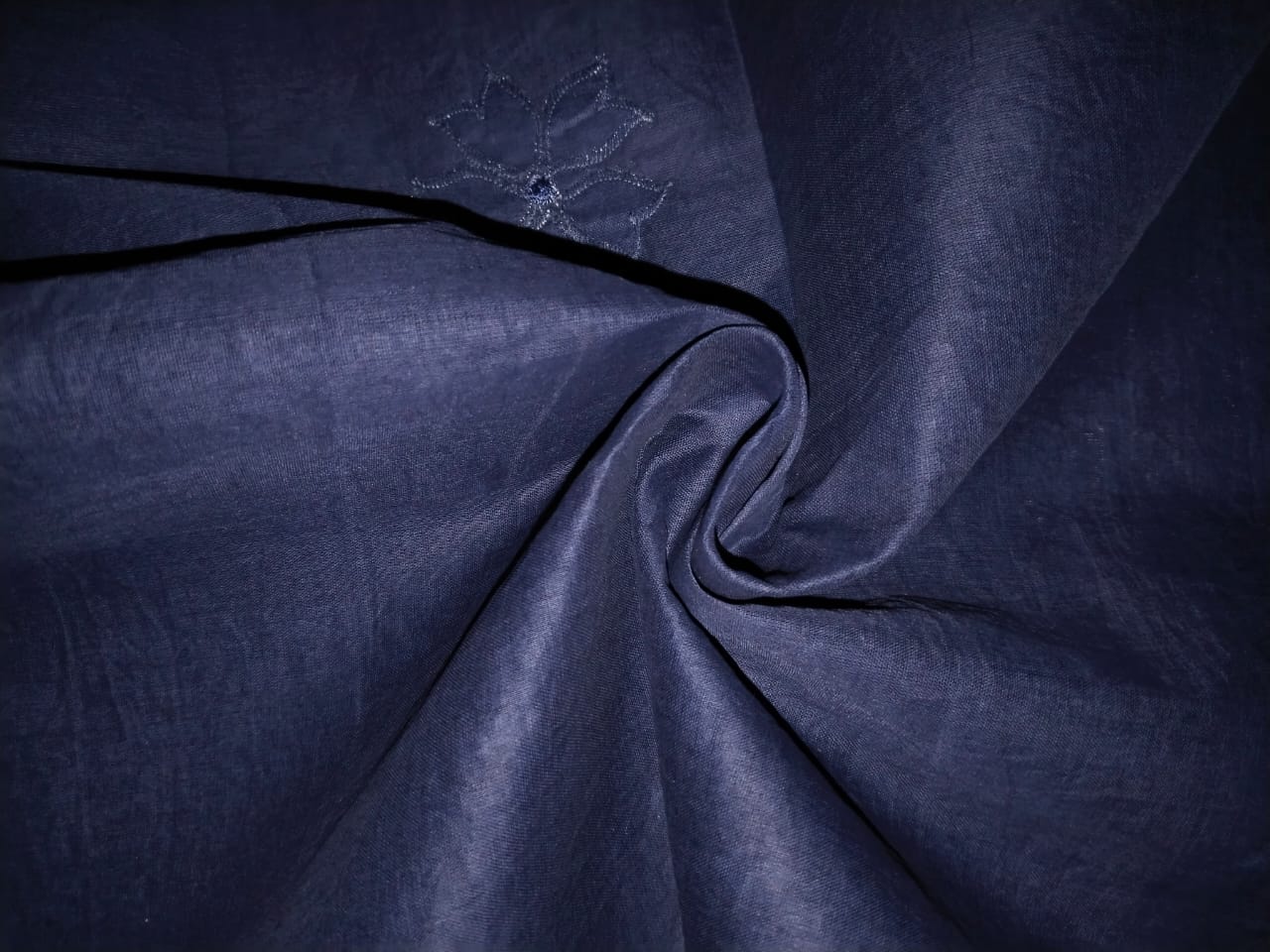 100% Cotton organdy fabric embroidered 44" wide available in [navy blu ...