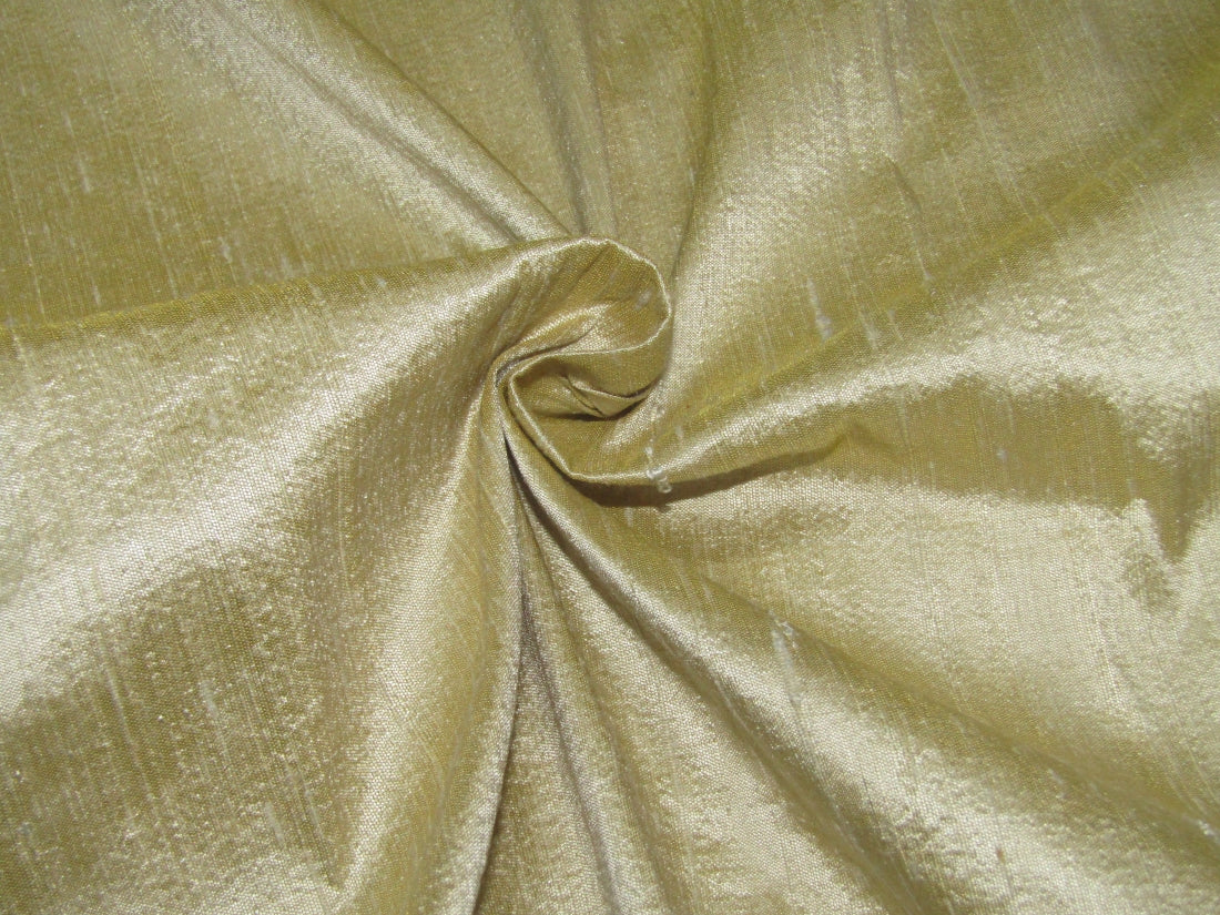 100% Pupre Silk Dupion Fabric Gold x Cream 54" WIDE WITH SLUBS [12492 ...