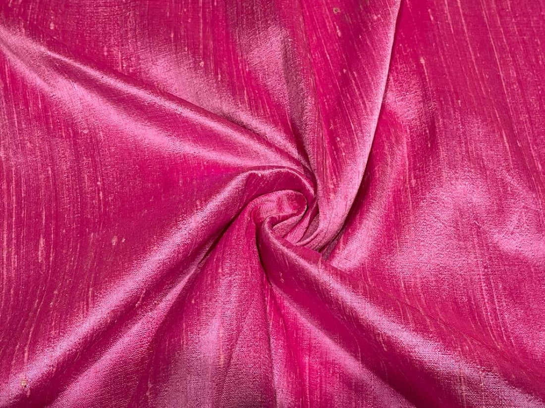 100% Pure SILK Dupioni FABRIC pink color 54" wide with slubs MM3[1 ...